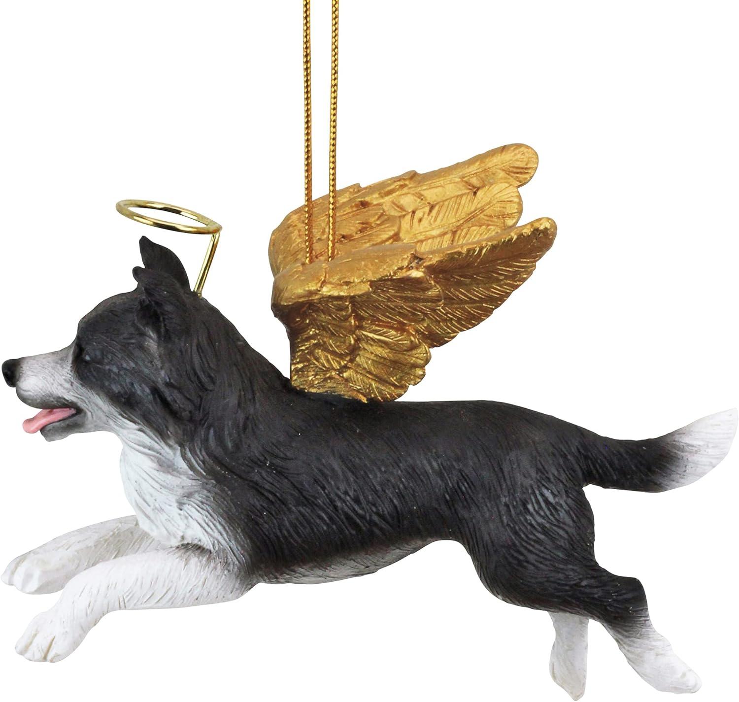 ANGEL MALTESE ORNAMENT(Angel Border Collie) - Design Toscano