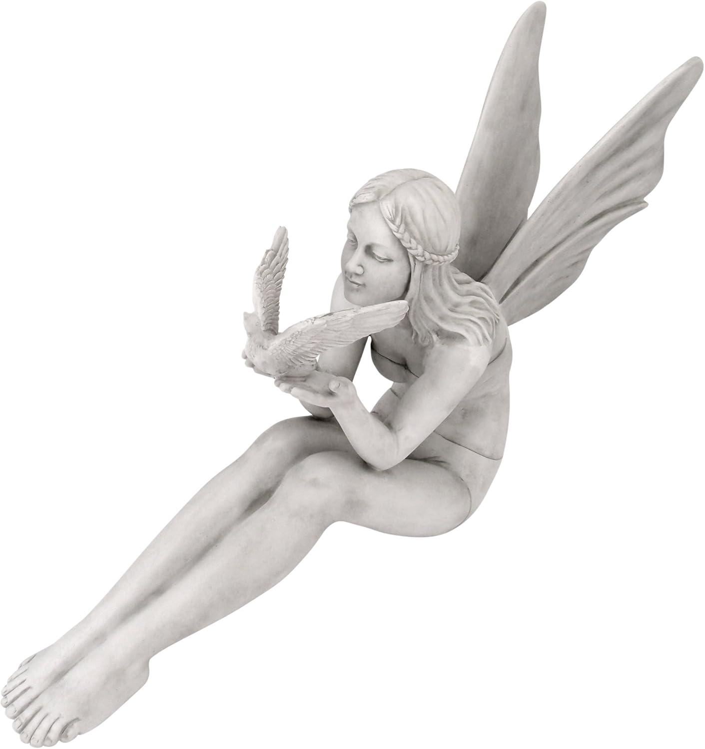Design Toscano Fannie the Garden Fairy Indoor/Outdoor Shelf Sitting ...