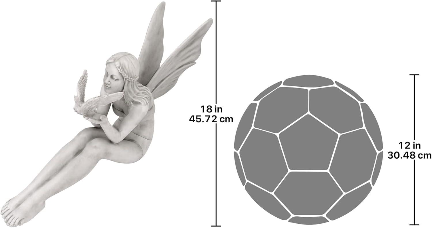 Design Toscano Fannie the Garden Fairy Indoor/Outdoor Shelf Sitting ...