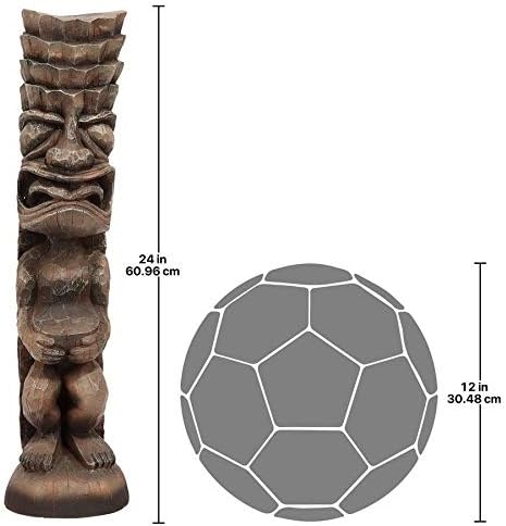Design Toscano Tiki of the Luau Totem Pole Tropical Decor Indoor ...