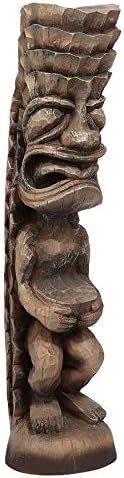 Design Toscano Tiki of the Luau Totem Pole Tropical Decor Indoor ...