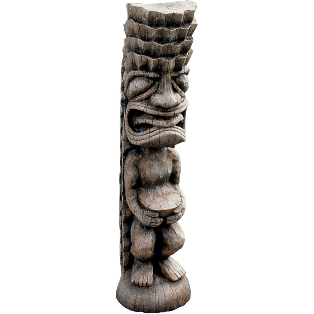 Design Toscano Tiki of the Luau Totem Pole Tropical Decor Indoor ...