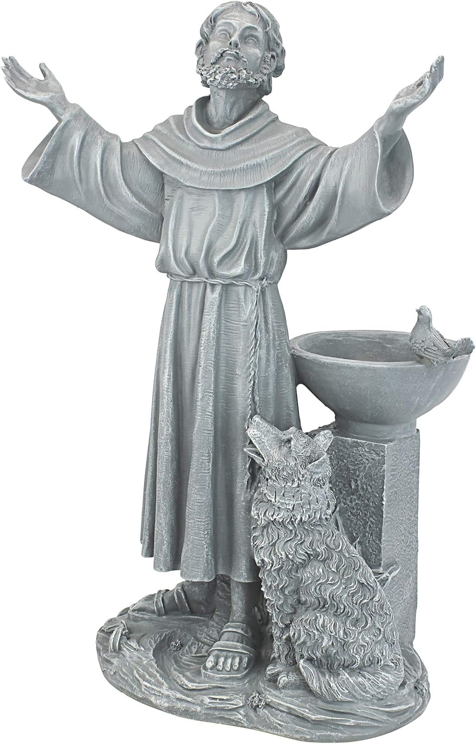 Design Toscano Francis of Assisi Reflection Pool Outdoor Garden Statue ...